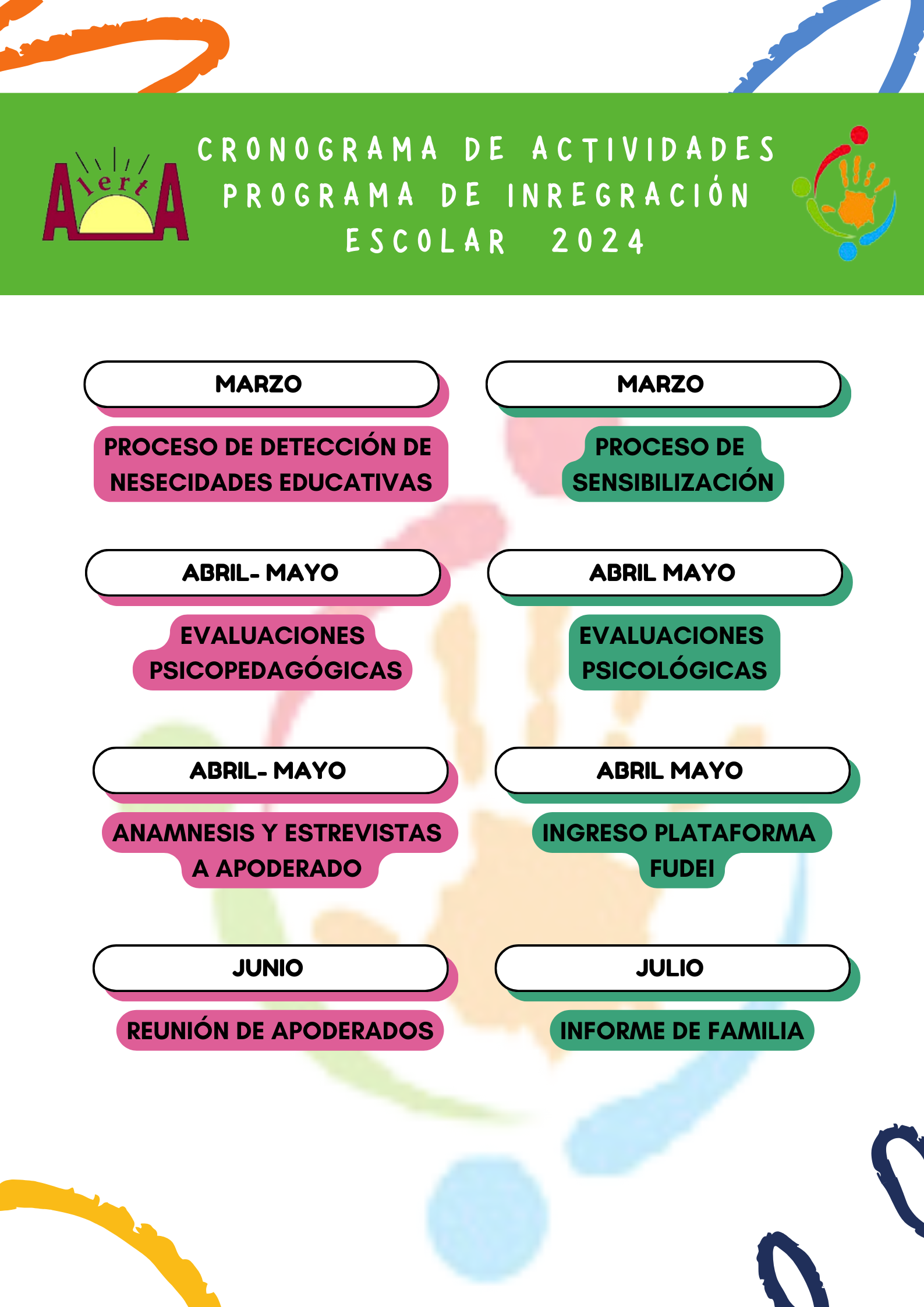 Programa Integración Escolar – Colegio alerta