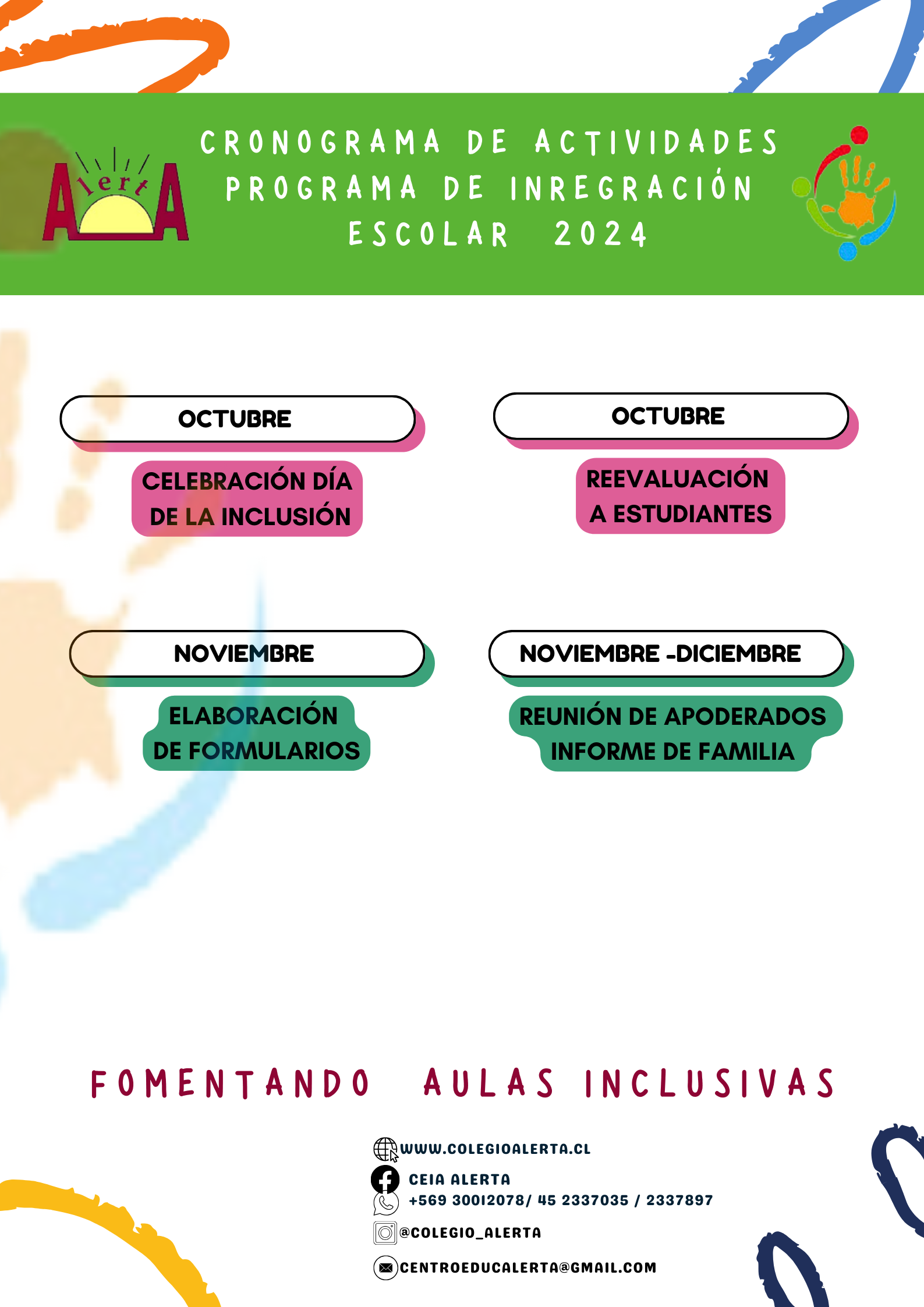 Programa Integración Escolar – Colegio alerta
